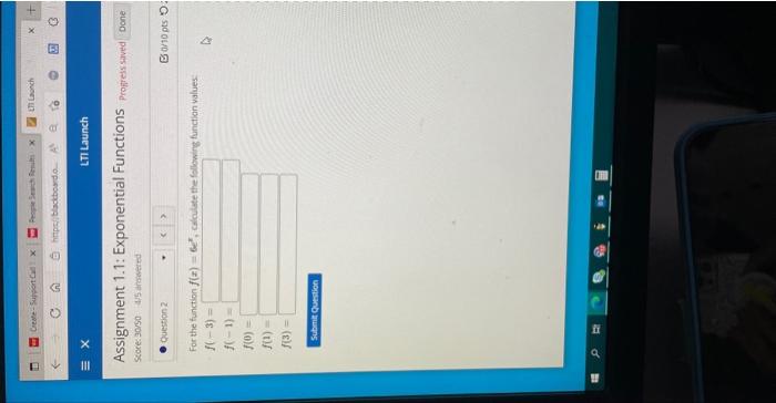 Solved Assignment 1.1: Exponential Functions propressaved | Chegg.com