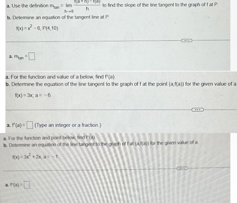 Solved a. ﻿Use the definition mtan=limh→0T(a+h)-1(a)h ﻿to | Chegg.com