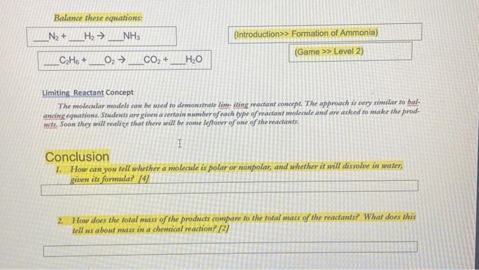 Solved Balance these equations: N2 + H2 → NH3 | Chegg.com
