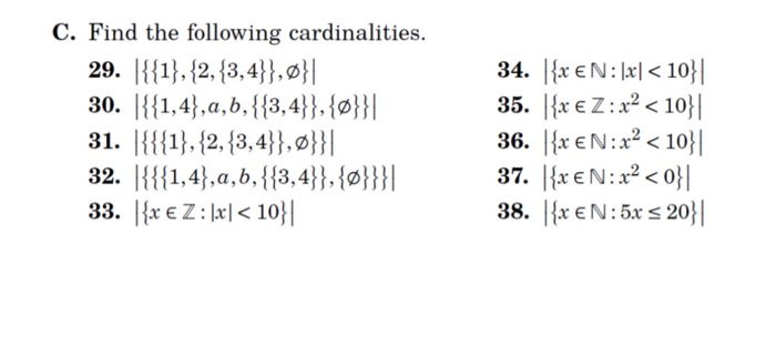 Solved B. Write each of the following sets in set-builder | Chegg.com