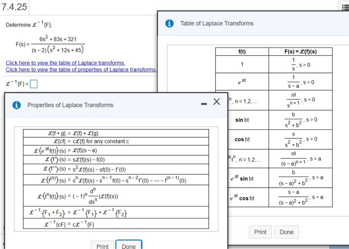 Solved Use the given tables to determine the appropriate | Chegg.com