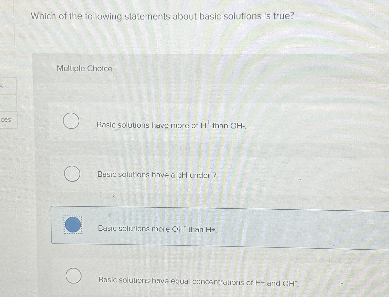 Solved Which of the following statements about basic | Chegg.com