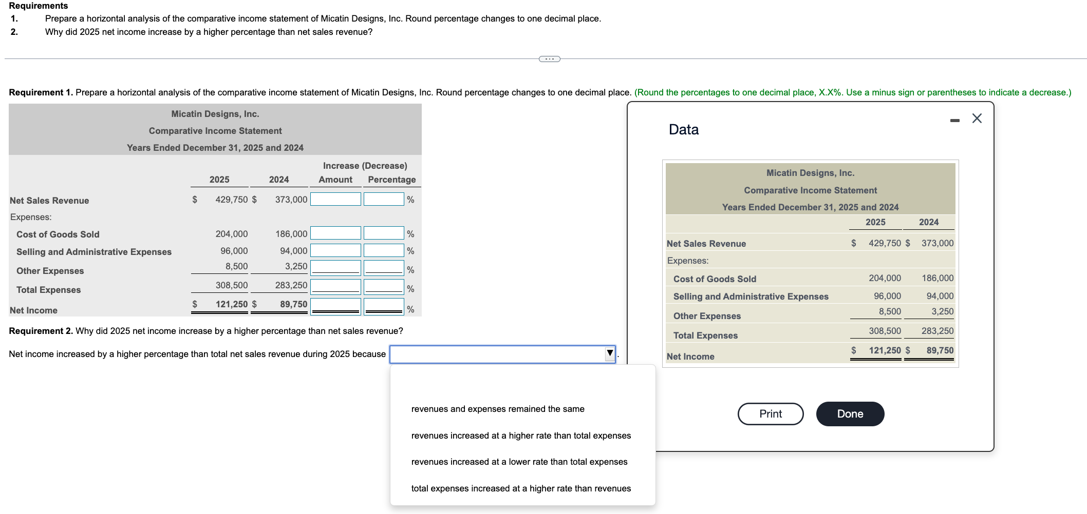 Solved Prepare a horizontal analysis of the comparative | Chegg.com
