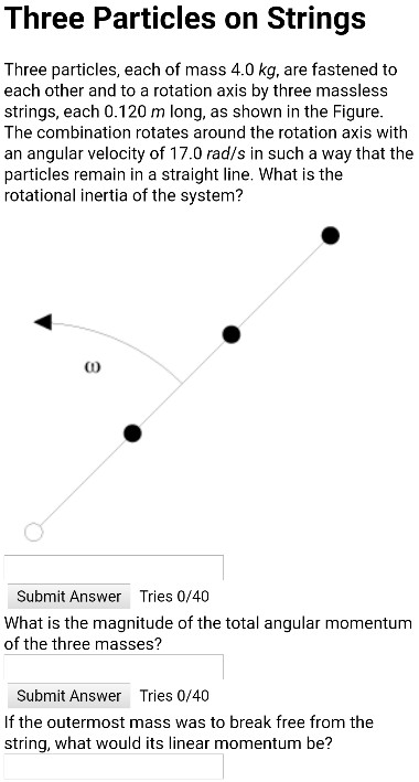 Solved Three Particles on Strings Three particles, each of | Chegg.com
