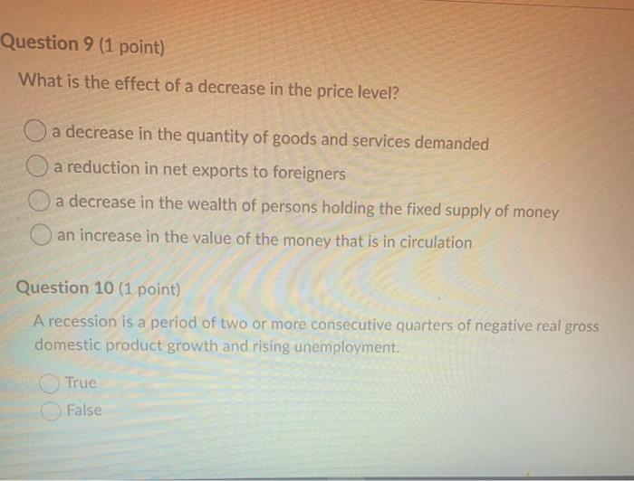 Solved What is a likely reason for the decrease in real GDP | Chegg.com