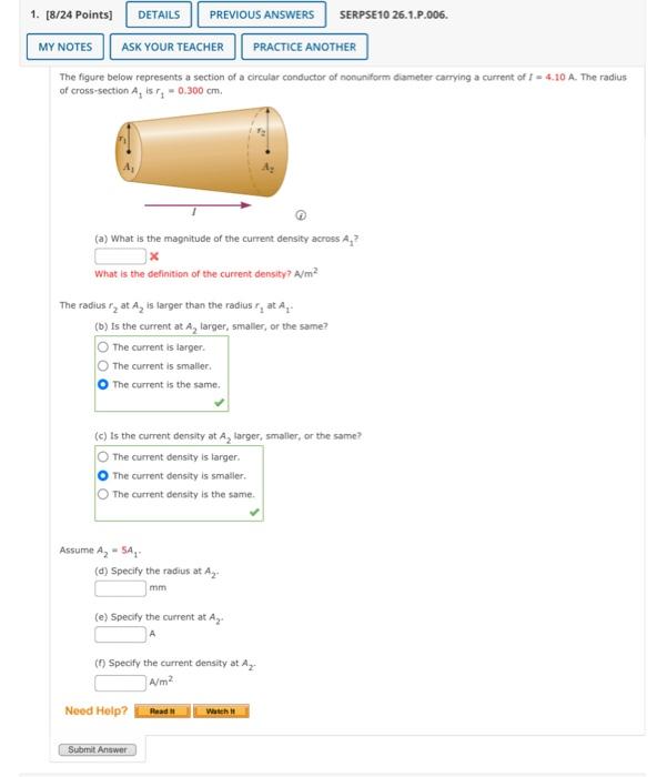 Solved The figure below represents a section of a circular | Chegg.com