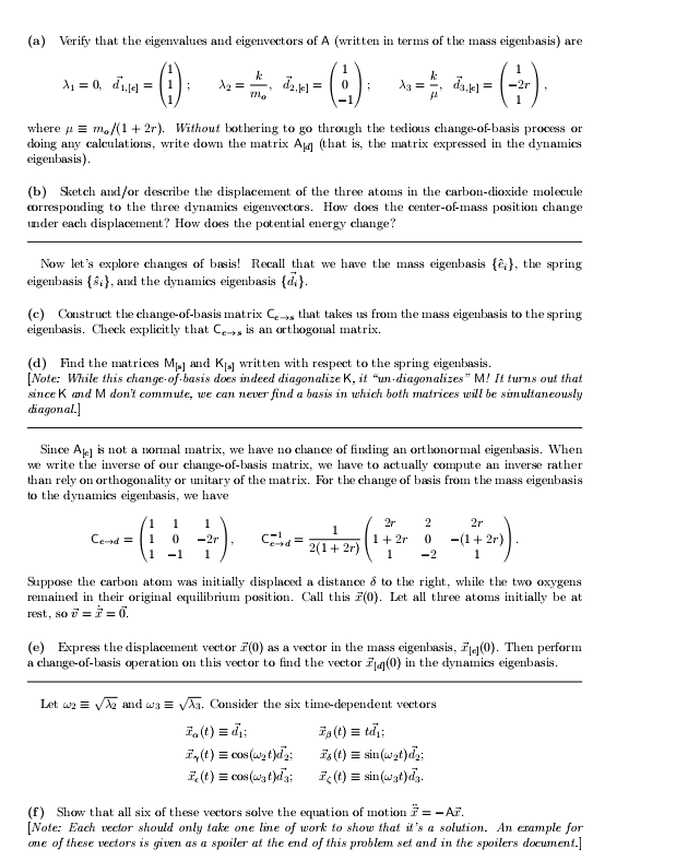 Solved (a) Verify that the eigenvalues and eigenvectors of A | Chegg.com