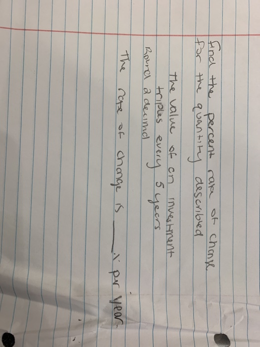 Solved find the percent nake of change for the quantity | Chegg.com