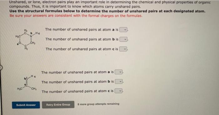 Unshared, or lone, electron pairs play an important | Chegg.com