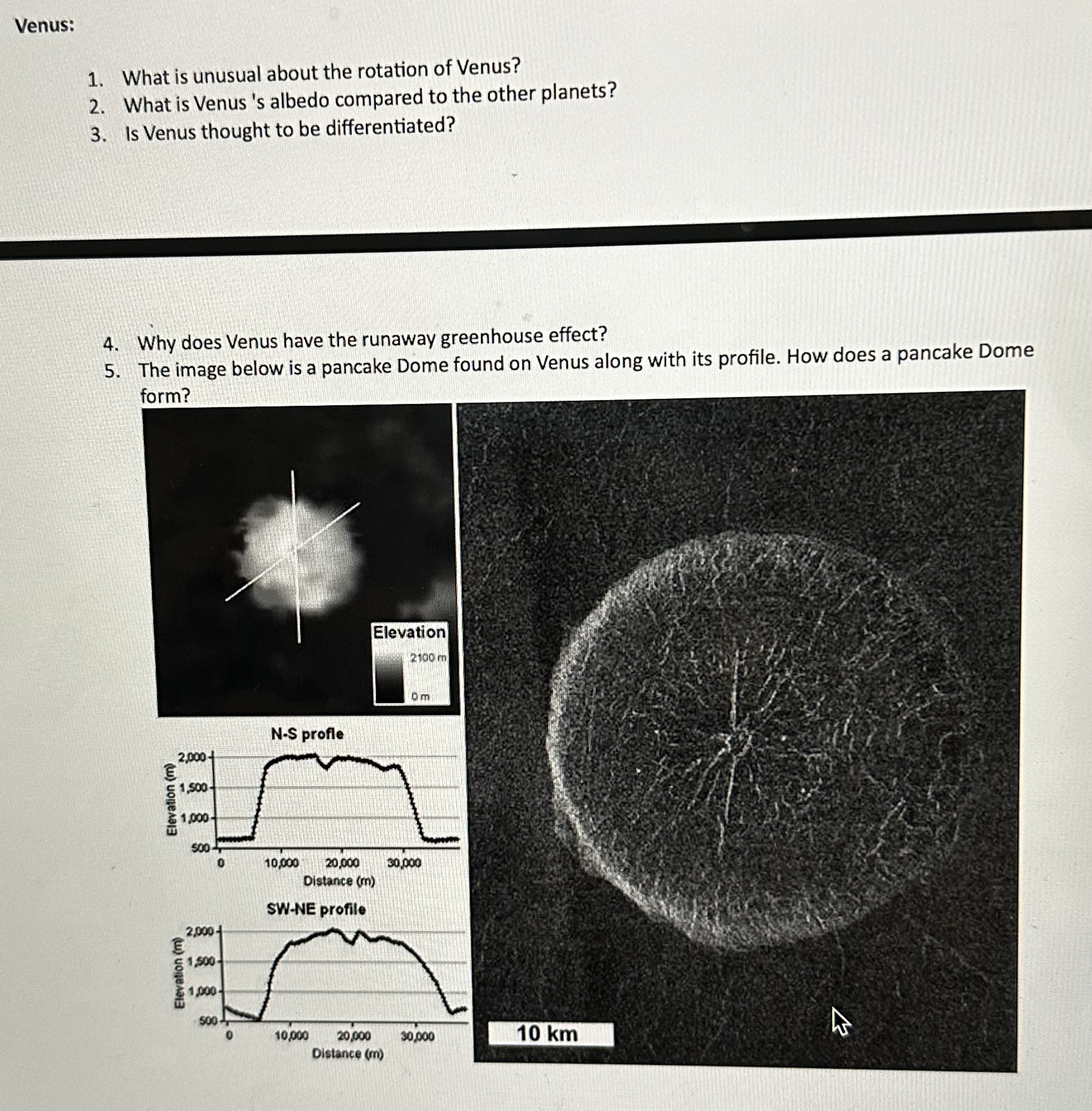 Solved Venus:What is unusual about the rotation of | Chegg.com