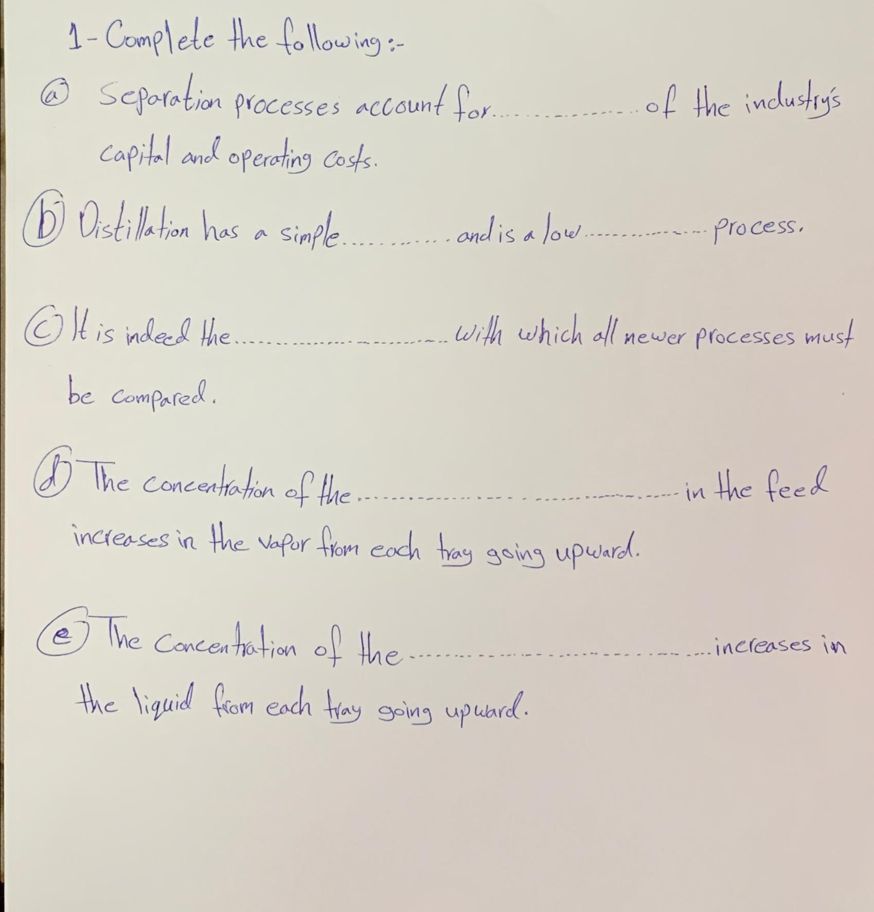 Complete The Following Flow Diagram Summarizing The Separati