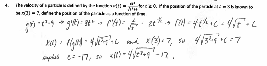 Solved Question: The velocity of a particle is defined by | Chegg.com