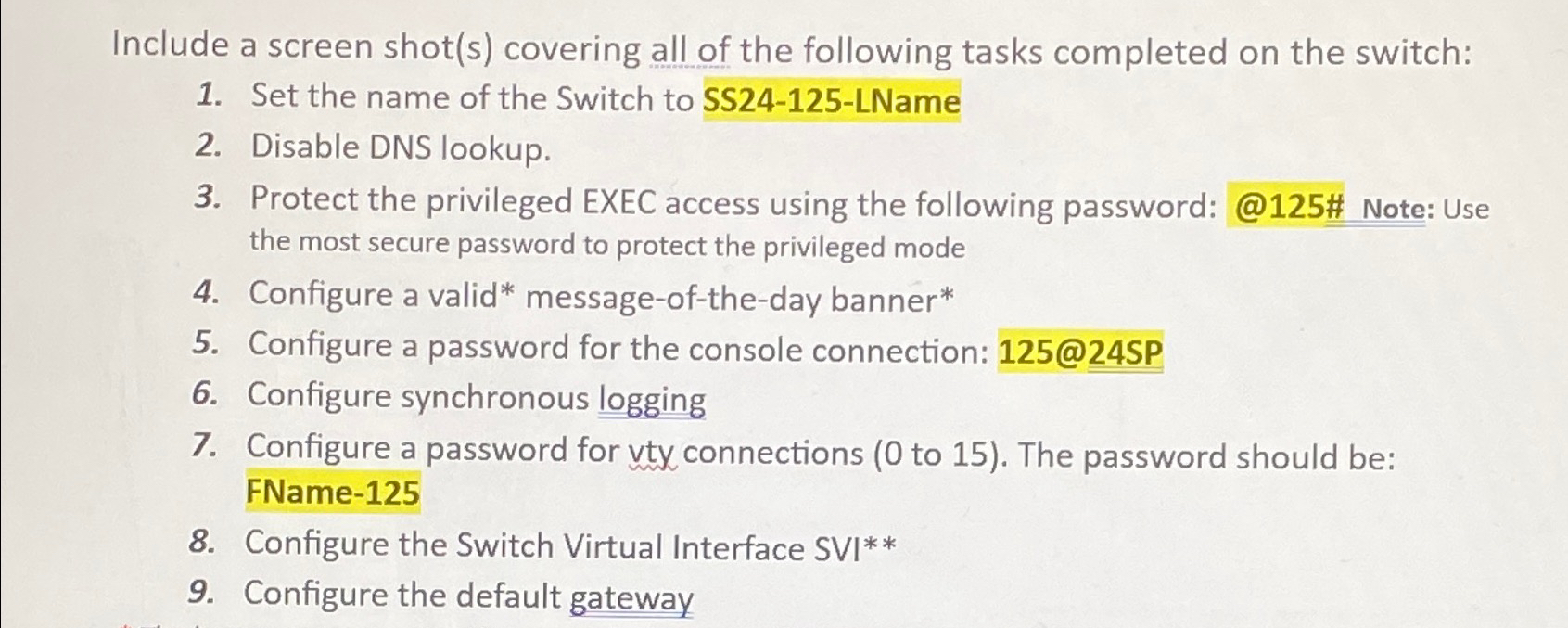 Solved Include a screen shot(s) ﻿covering all of the | Chegg.com