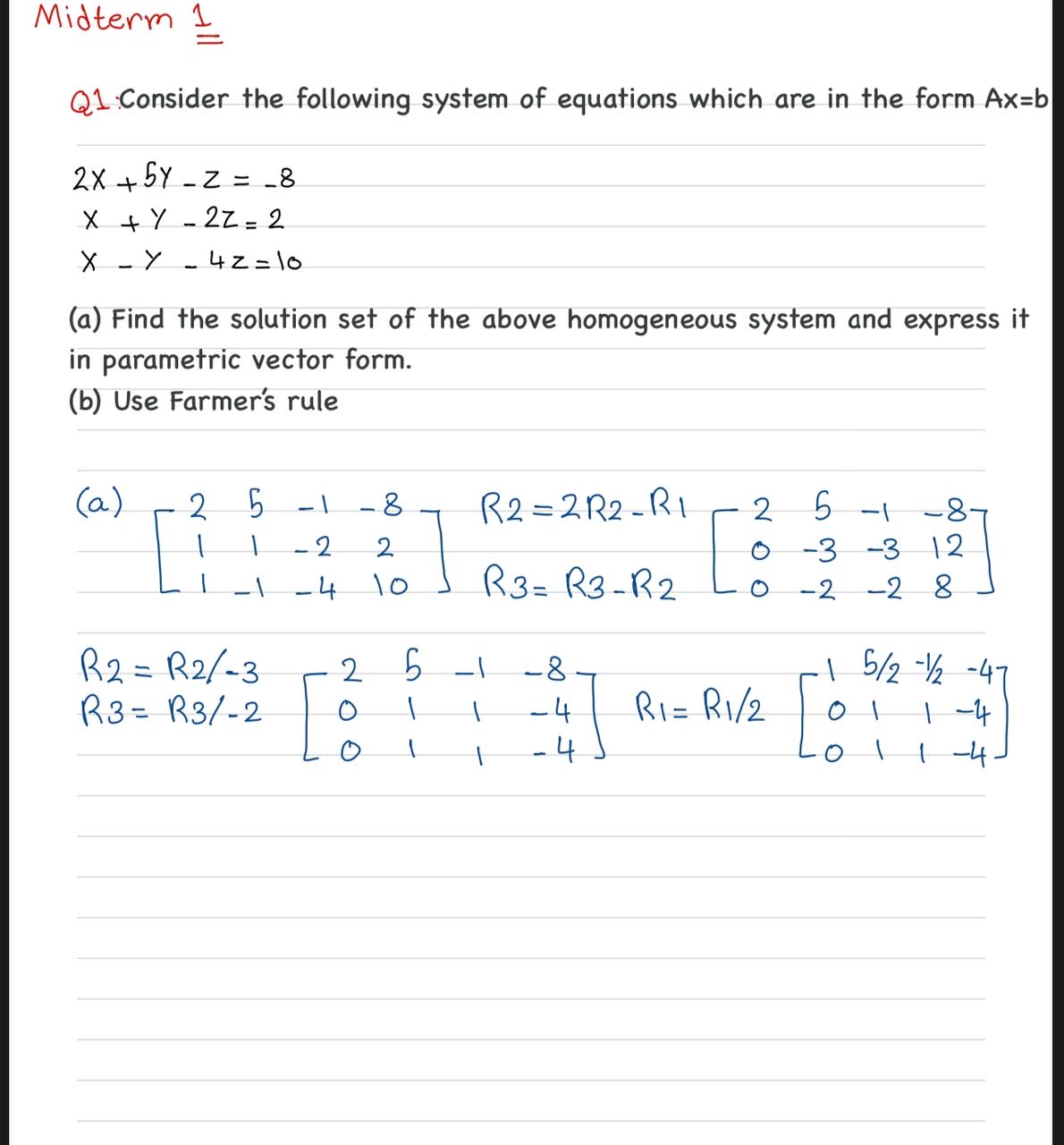 Solved Midterm 1Q1. ﻿Consider the following system of | Chegg.com