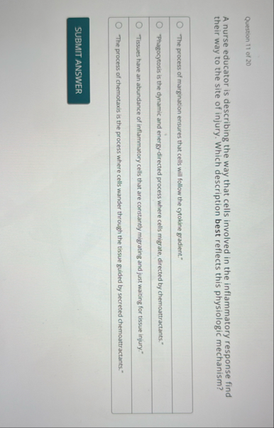 Solved Question 11 ﻿of 20A nurse educator is describing the | Chegg.com