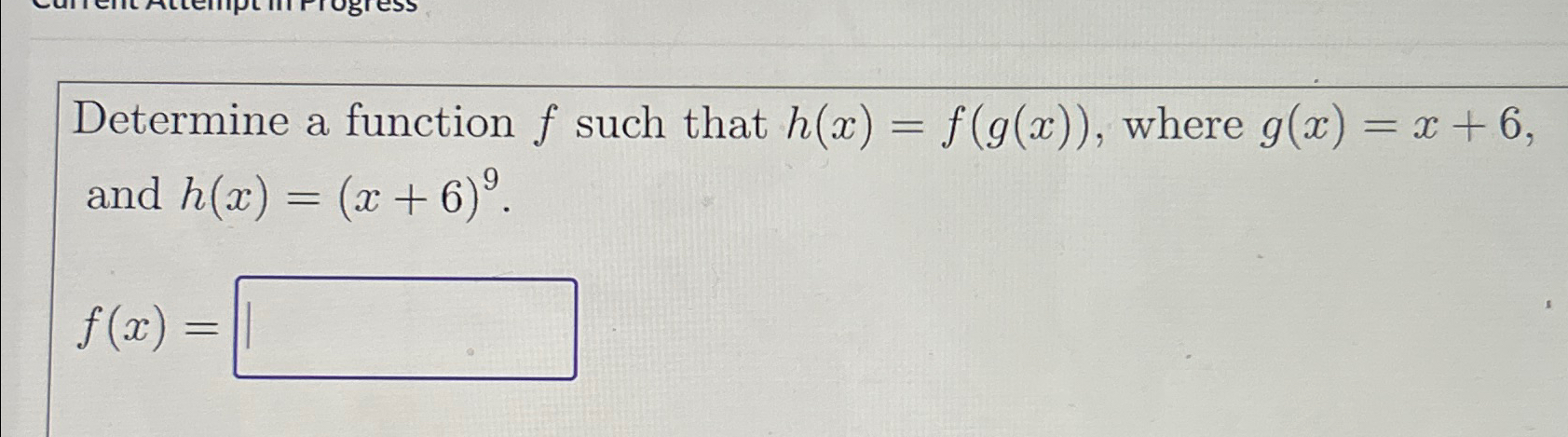 Solved Determine a function f ﻿such that h(x)=f(g(x)), | Chegg.com