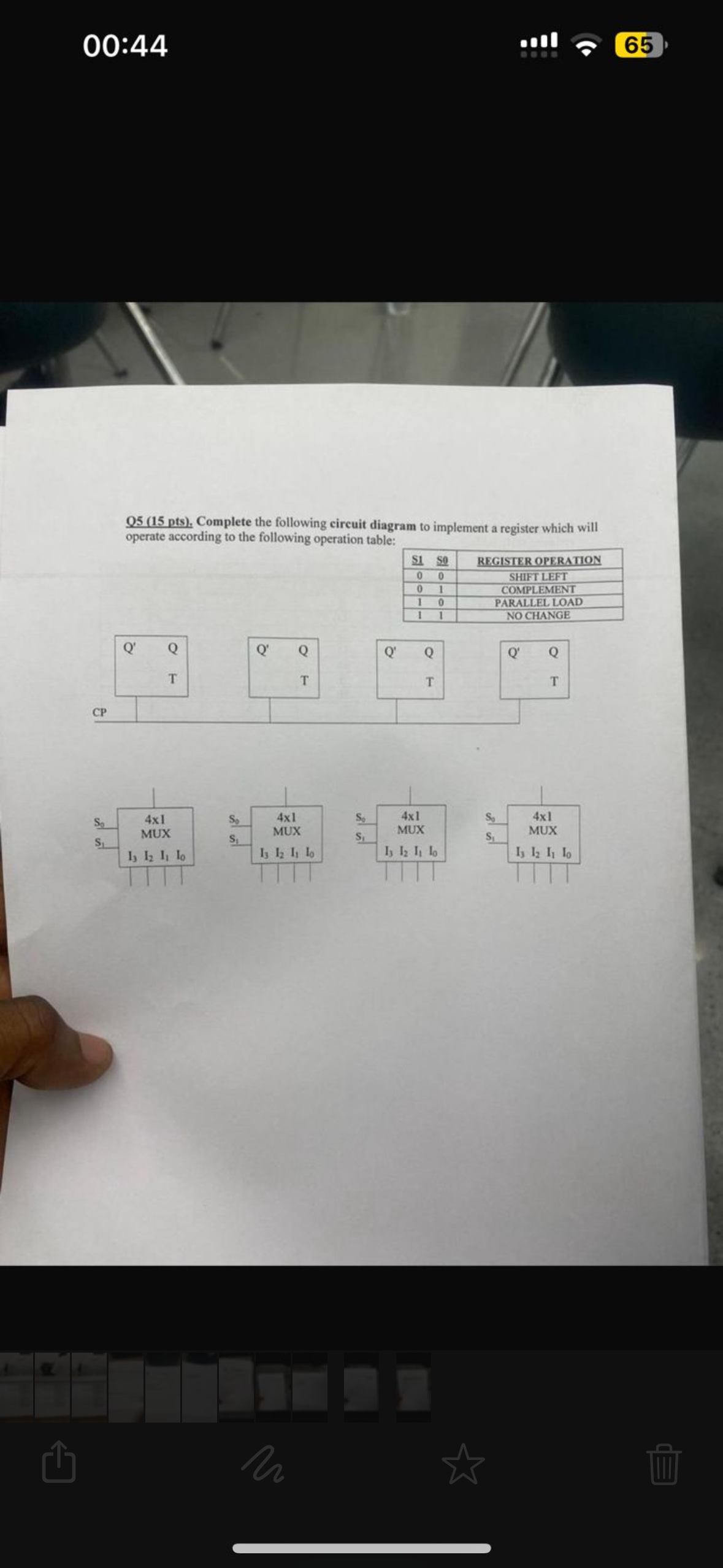 Solved O5 (15 ﻿pts). ﻿Complete the following circuit diagram | Chegg.com