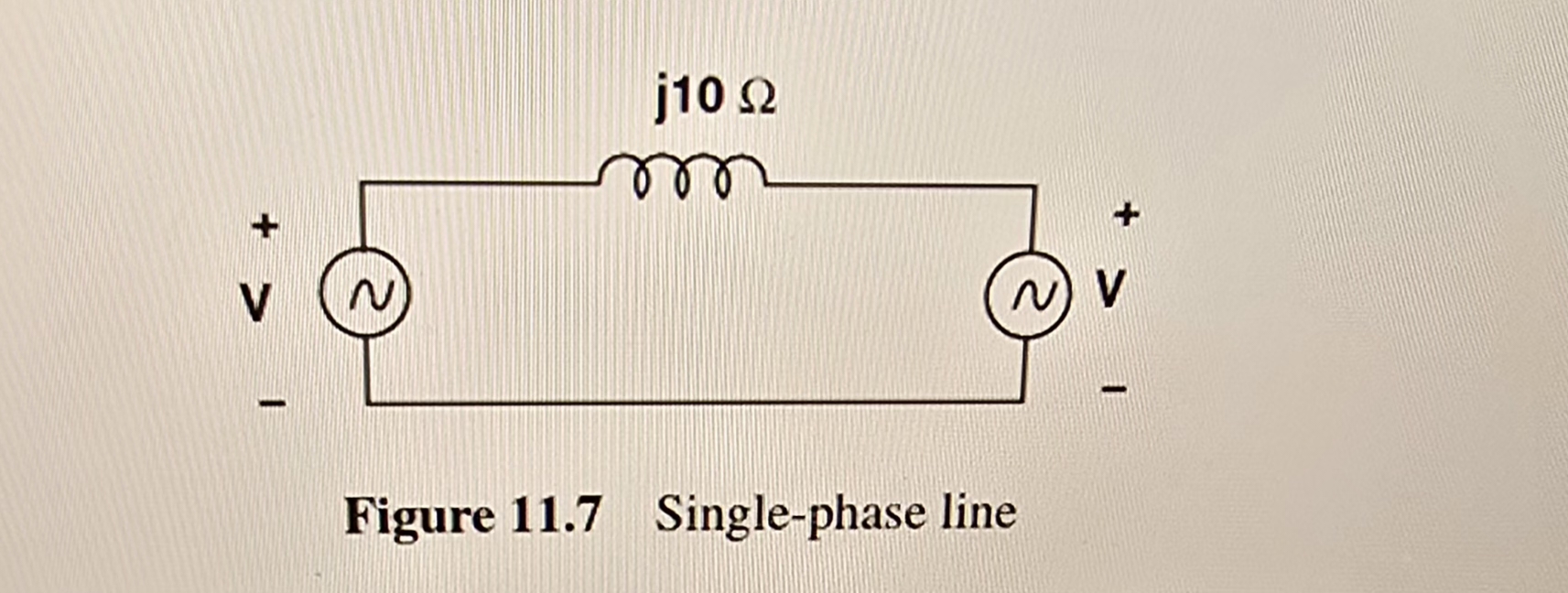 Solved A single phase line is modeled as an inductive | Chegg.com