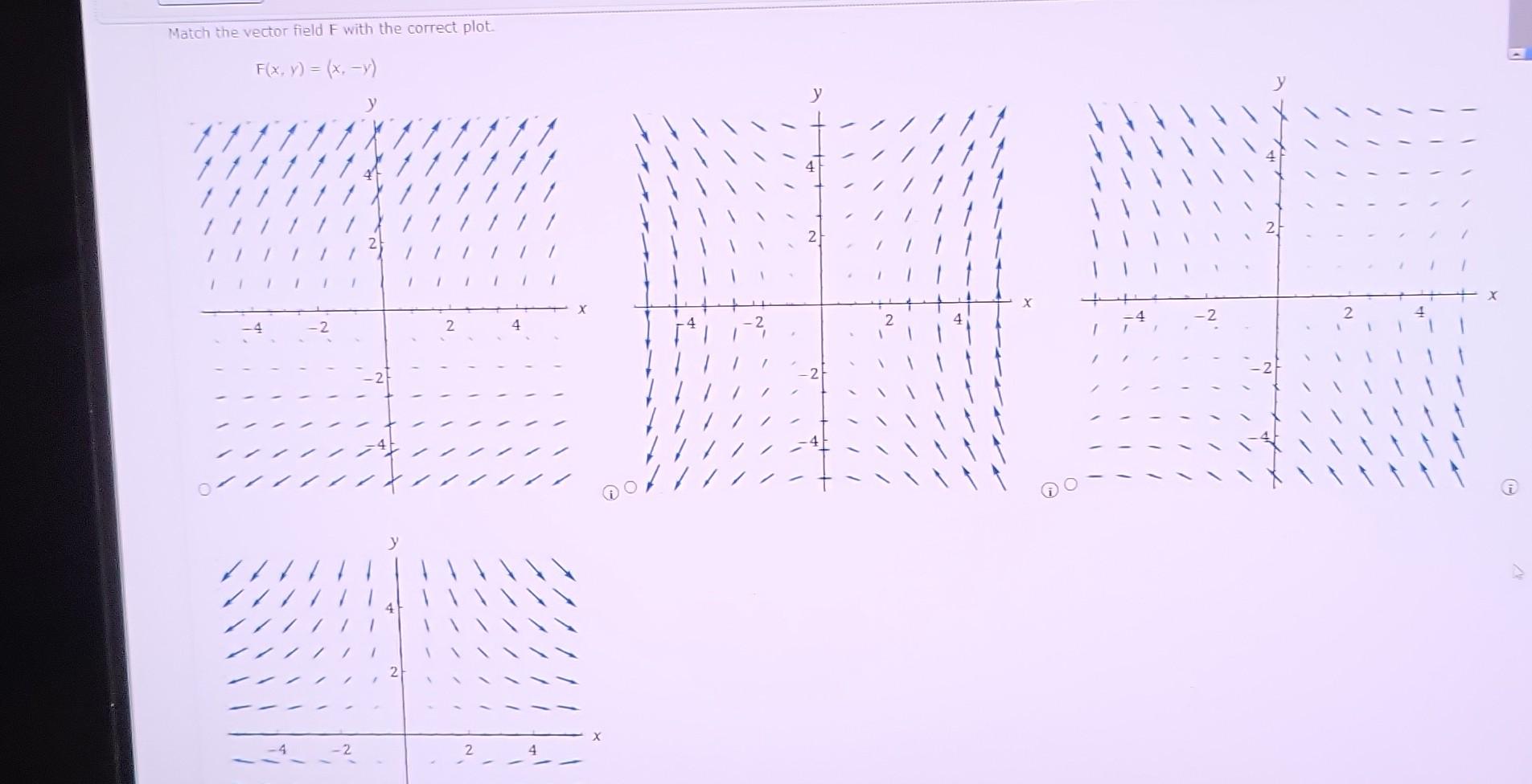 Solved Match the vector field F with the correct plot. | Chegg.com