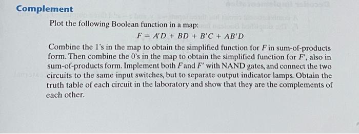 Solved Plot the following Boolean function in a map: | Chegg.com
