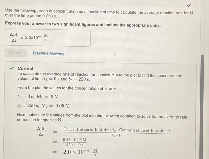 Solved Use the graph of concentration as a function of time | Chegg.com