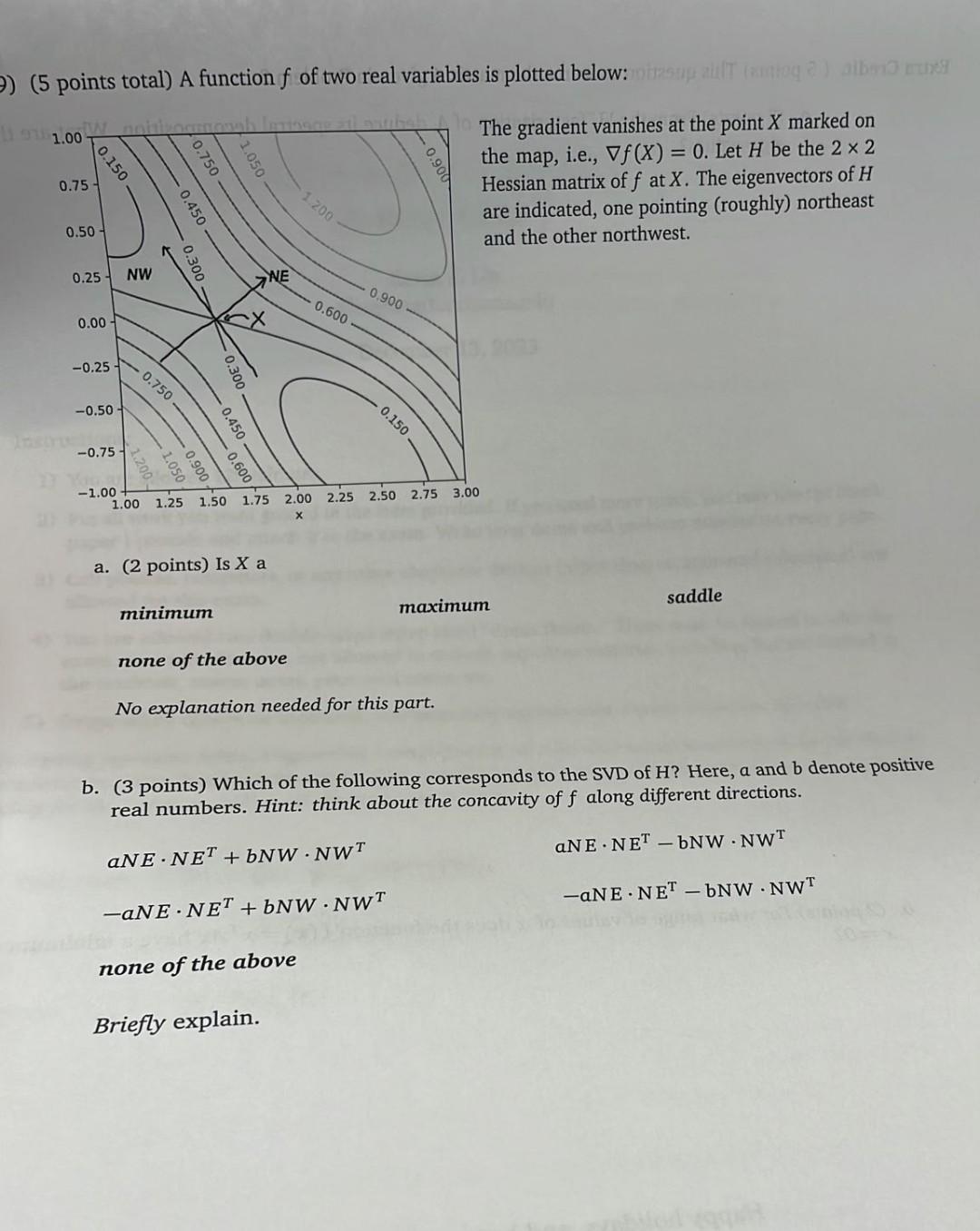 Solved 5 Points Total A Function F Of Two Real Variables