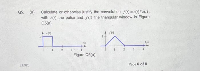 Solved Calculate or otherwise justify the convolution | Chegg.com