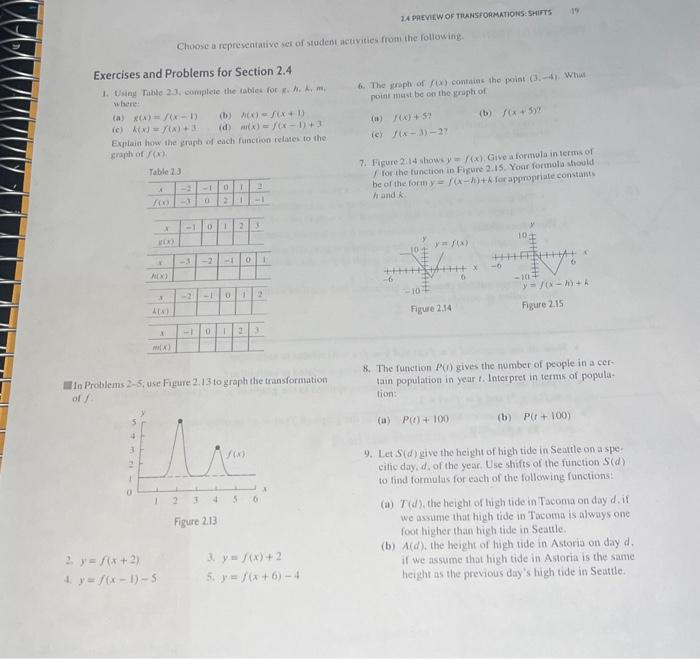 Solved Exercises and Problems for Section 2.4 where: (a) | Chegg.com