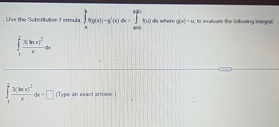 Solved Use the Substitution Formula, | Chegg.com