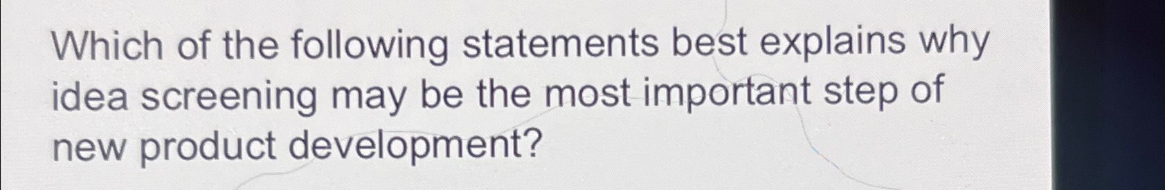 Solved Which of the following statements best explains why | Chegg.com