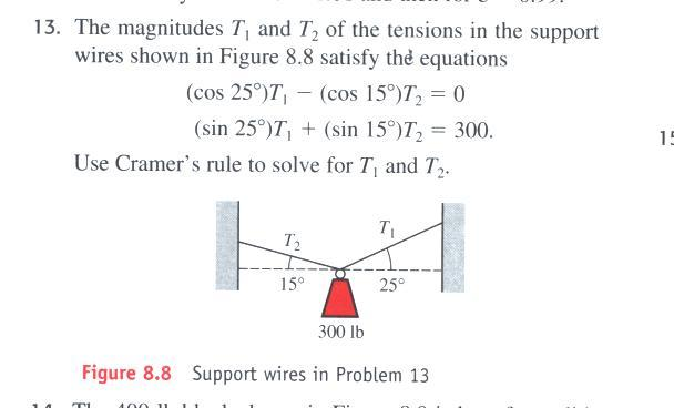 Solved The magnitudes T1, and T2 of the tensions in the | Chegg.com