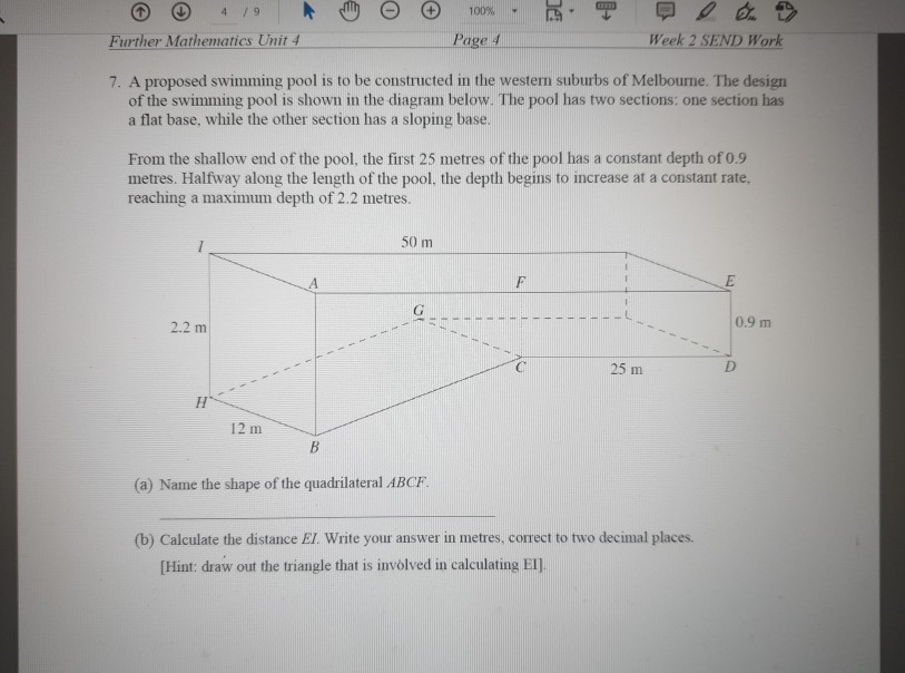 Solved W... x 3 100% 6. A comer of a 2-m cube is removed and | Chegg.com