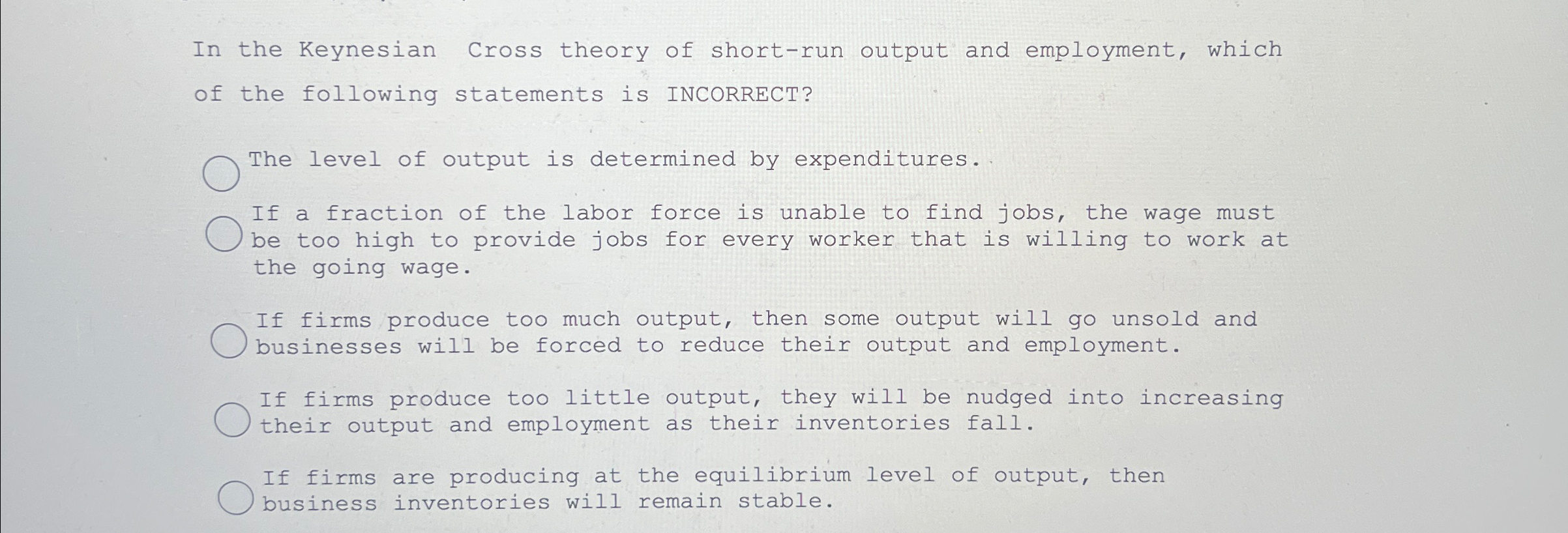 Solved In the Keynesian Cross theory of short-run output and | Chegg.com
