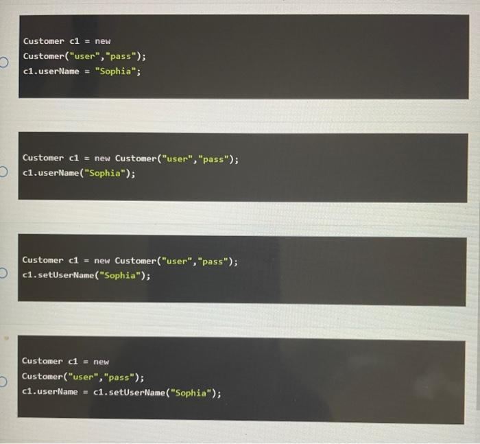 Solved Given the following class, how would an instance of | Chegg.com