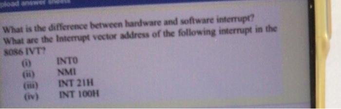 Solved What is the difference between hardware and software | Chegg.com