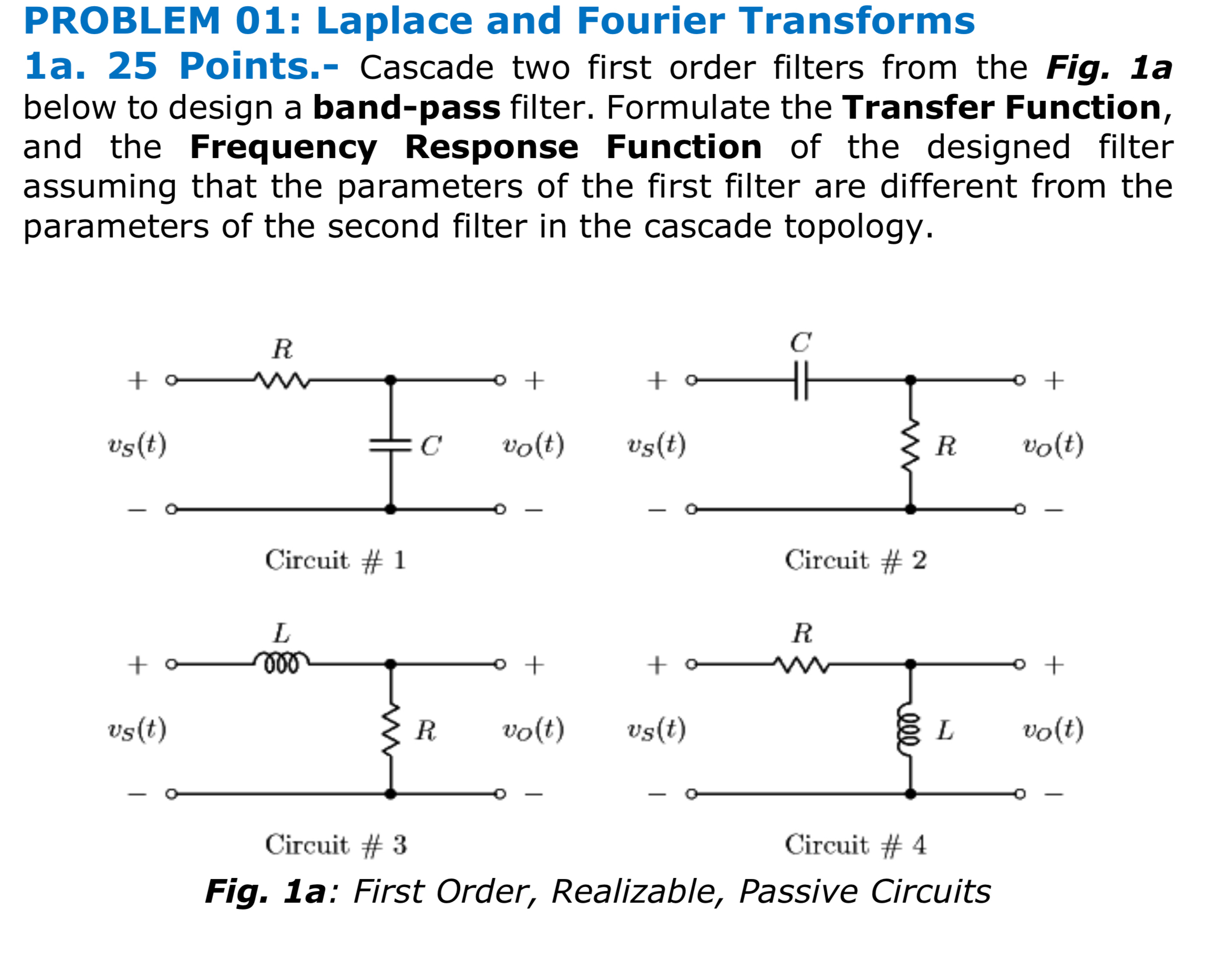 Solved PROBLEM 01: Laplace and Fourier Transforms1a. 25 | Chegg.com