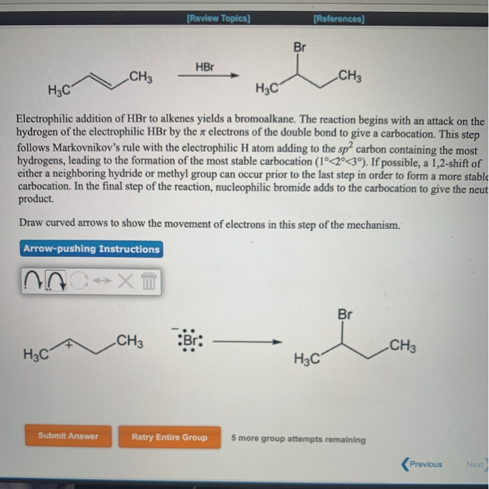 Solved [Review Topics] [References) Br HBO CH3 CH3 H3C H3C | Chegg.com