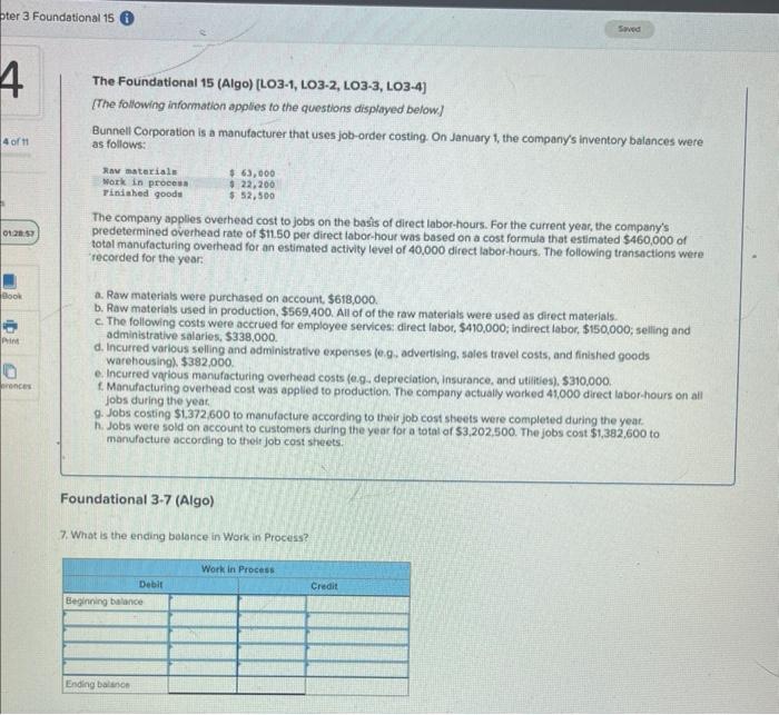 Solved The Foundational 15 (Algo) (LO3-1, LO3-2, LO3-3, | Chegg.com