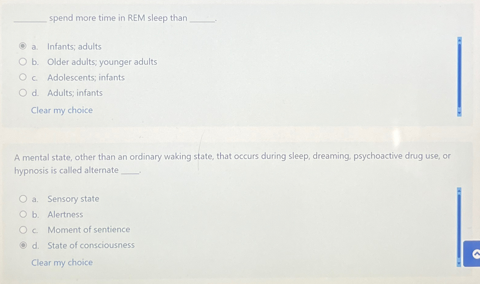 Solved spend more time in REM sleep thana. ﻿Infants; | Chegg.com