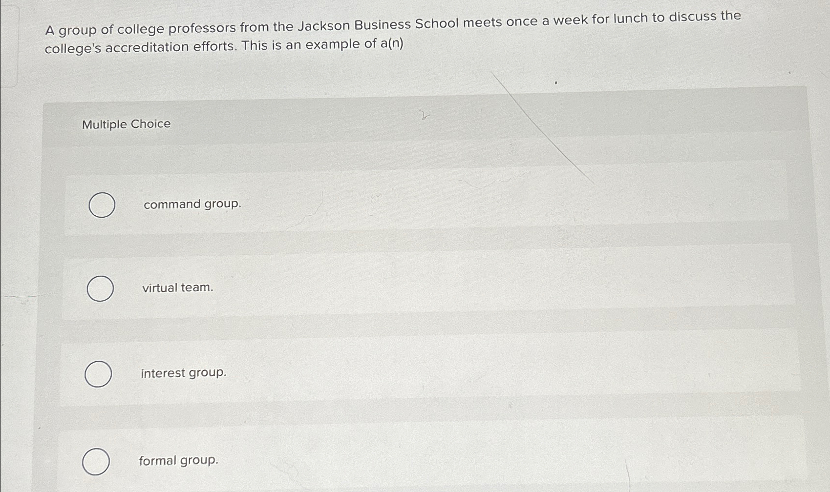 Solved A group of college professors from the Jackson | Chegg.com