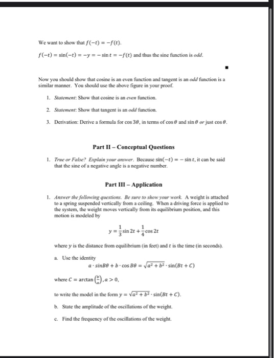 Solved MAC1114 - College Trigonometry - Project 2 | Chegg.com
