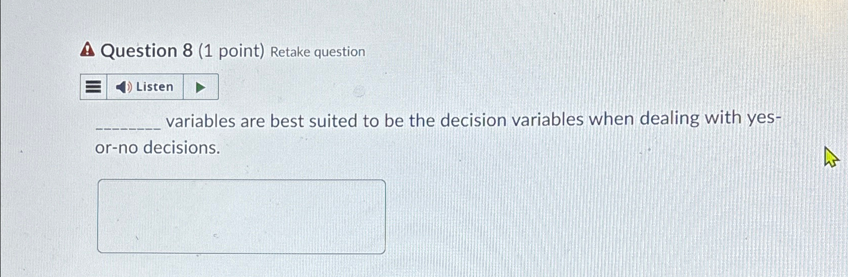 Solved Question 8 (1 point) Retake questionvariables are | Chegg.com Solved Question 8 (1 point) Retake questionvariables are | Chegg.com
