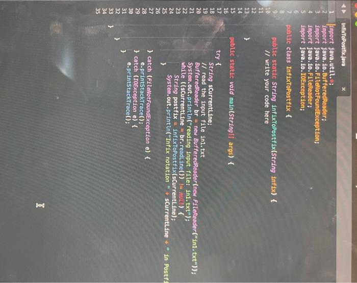 Solved Problem 1: Infix to Postix Conversion Infix: An | Chegg.com