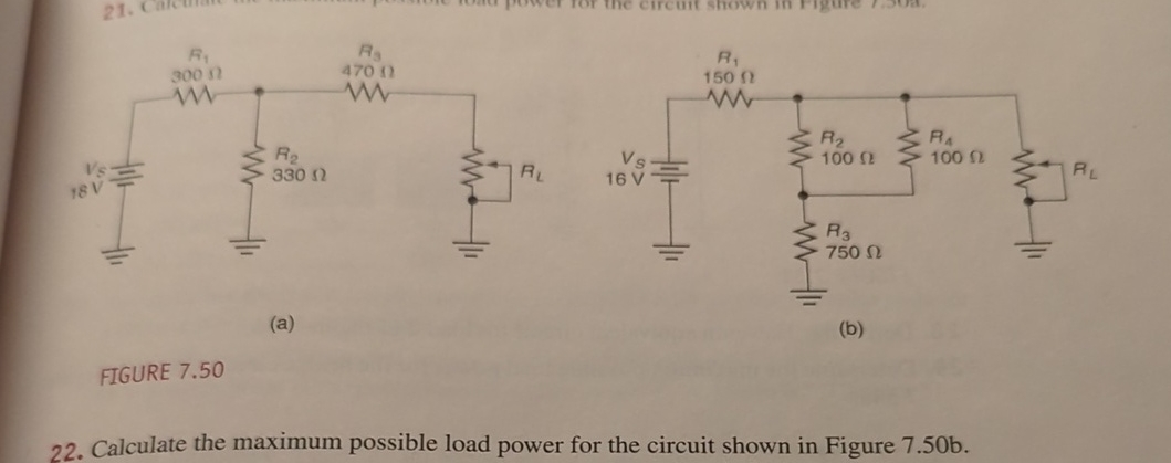 Solved (a)(b)FIGURE 7.5022. ﻿Calculate the maximum possible | Chegg.com