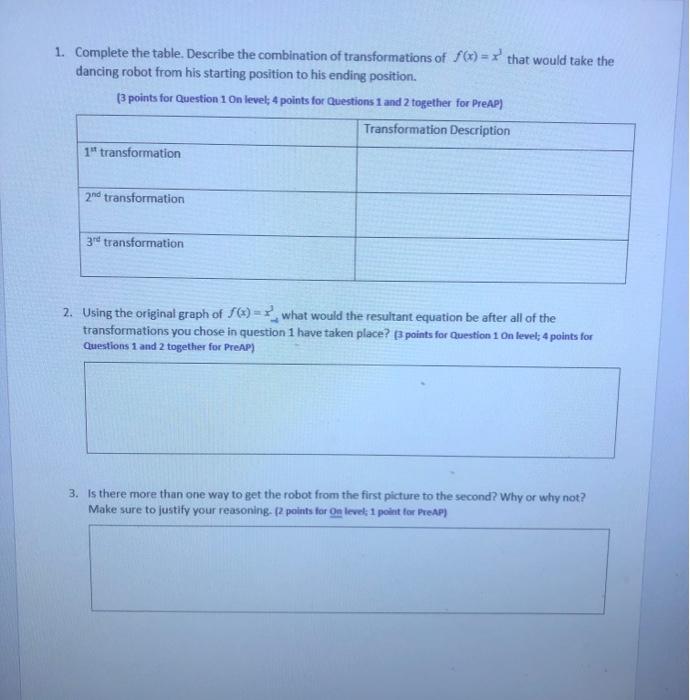 Solved 1. Complete the table. Describe the combination of | Chegg.com