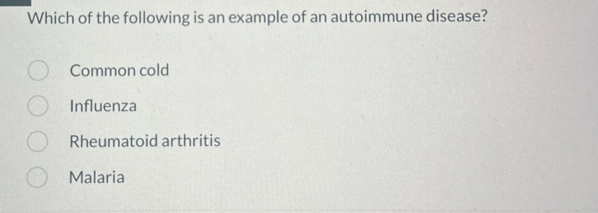 Solved Which of the following is an example of an autoimmune | Chegg.com