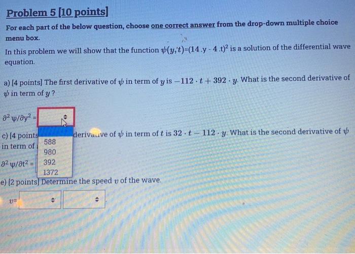 Solved Problem 5 [10 points) For each part of the below | Chegg.com