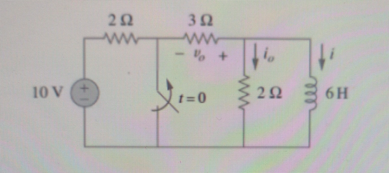 Solved t = 0 ﻿after the switch in the circuit has been | Chegg.com