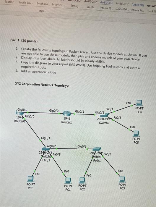 Solved Subtitle Subtle Em... Emphasis Styles 2. 3. Part 1: | Chegg.com