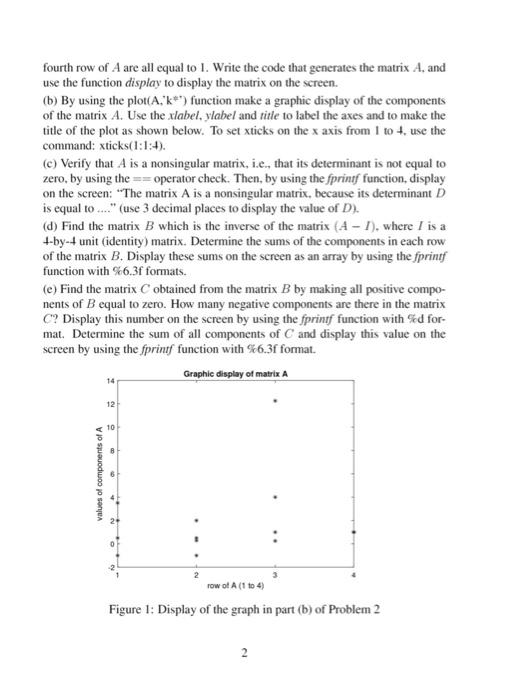 Solved Problem 2 (12 points): Write the script MProb2.m in | Chegg.com